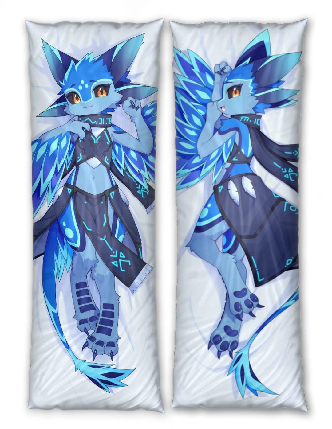 Daki Avi - Art by Dev_voxy - the Blue Avali Girl in Tribal Dress ...