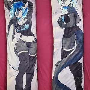 Daki Erika - Art by Ambris - the Blue Hair Shark Dakimakura Furry Body ...