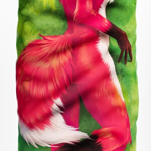 Daki Cherry Art by Soapaint the Red Fox Dakimakura Furry Body Pillow Cover Fuzzy Floofy - Etsy