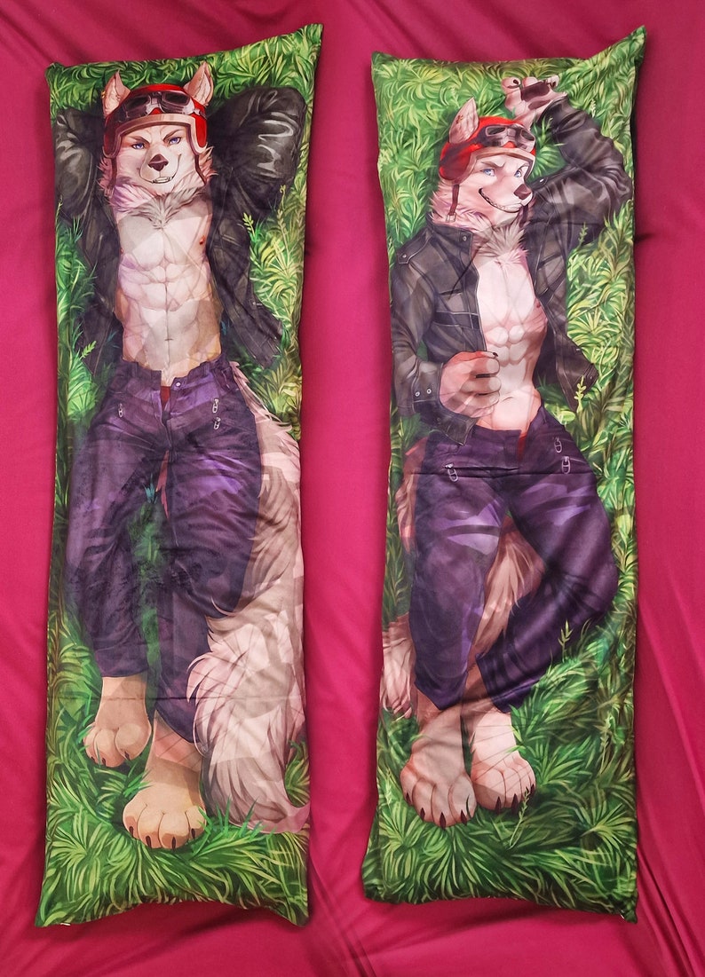 Daki Bernard the Biker Wolf Dakimakura Furry Body Pillow Cover - Etsy UK