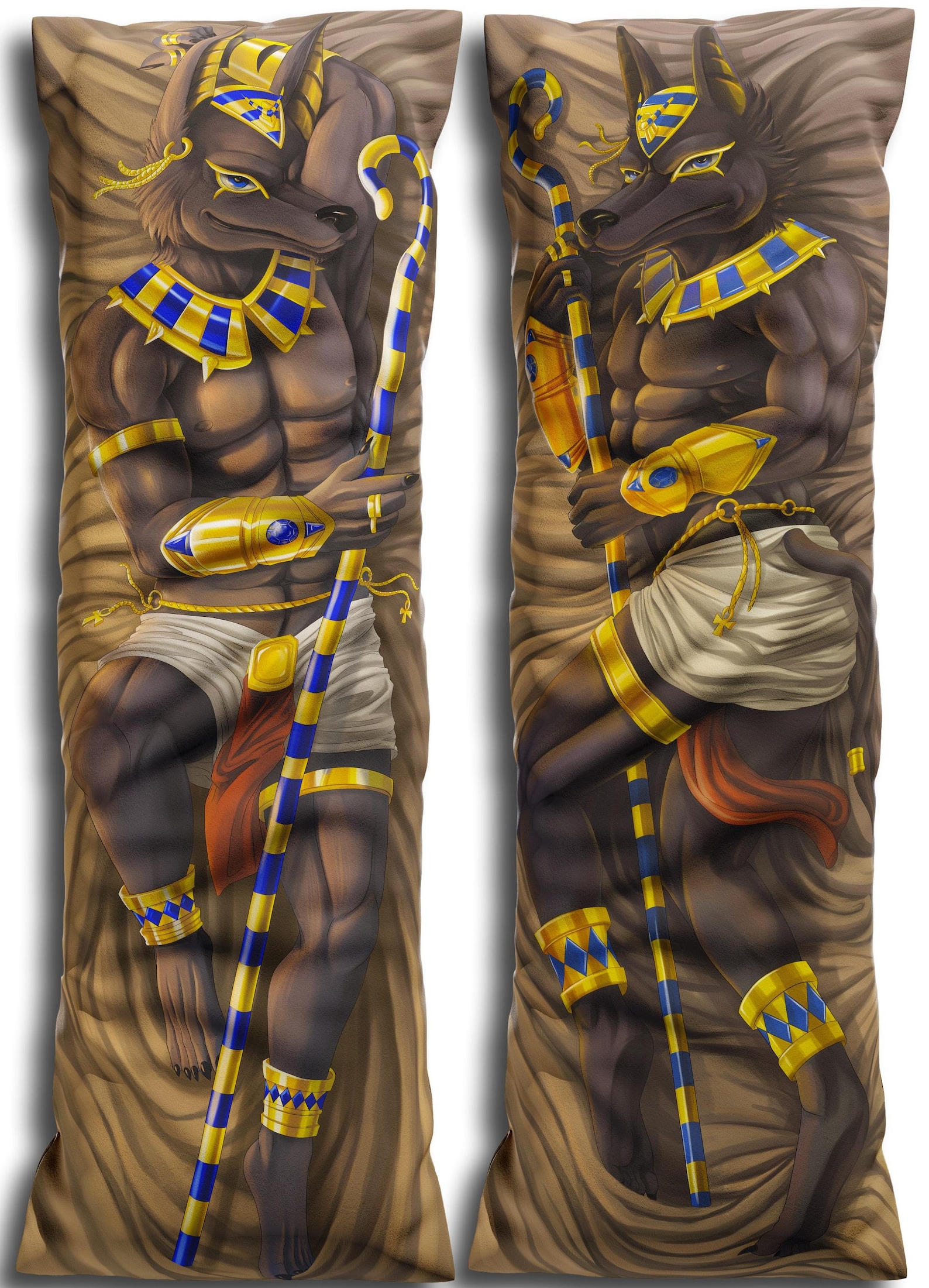 Daki Anubis Art by Soapaint the God of the Dead Dakimakura Furry Body Pillow Cover - Etsy