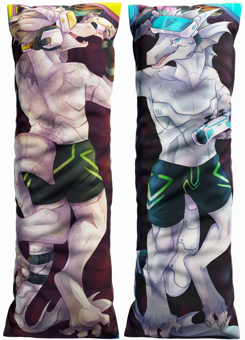 Furry Daki Vinito the White Gamer Dragon Dakimakura Furry Body - Etsy
