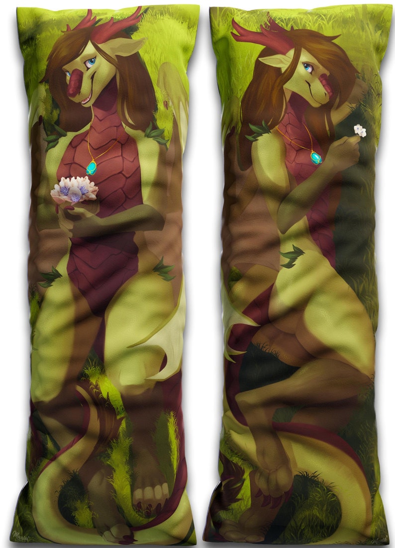 Daki Emerald the Green Dragon Dakimakura Furry Body Pillow Cover - Etsy