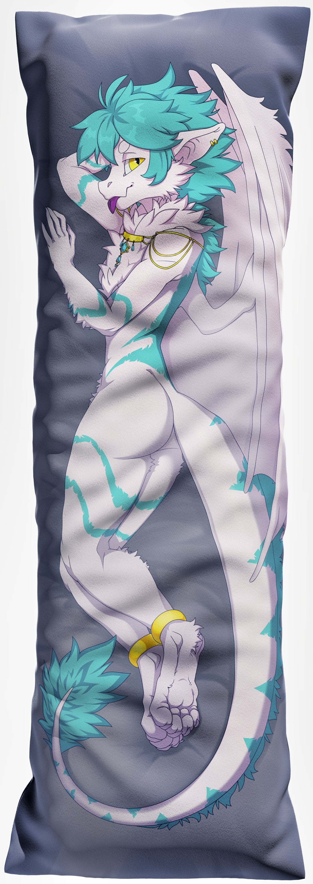 Daki Elizar Art by Basilisk the Ice Dragon Dakimakura Furry Body Pillow Cover - Etsy