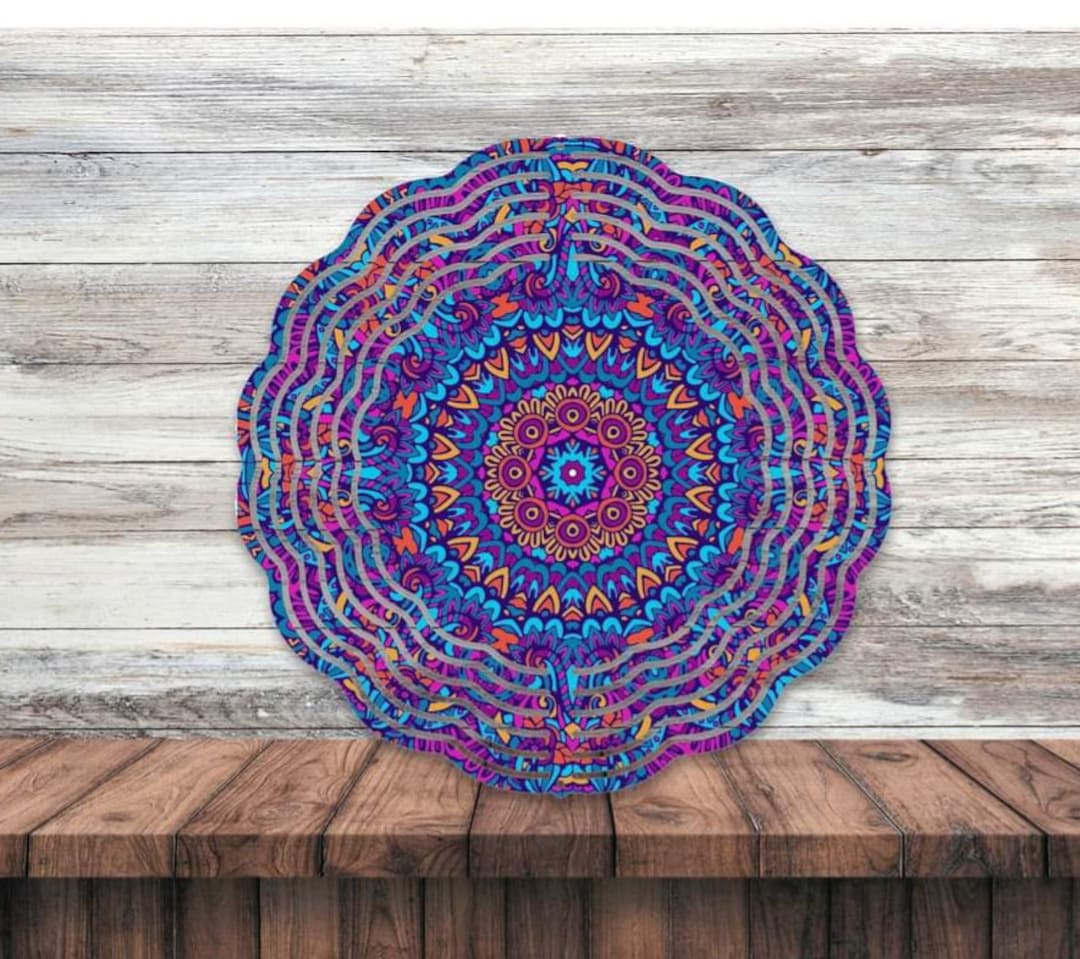 Mandala Wind Spinner - Boho Mandala - Metal Spinner - Garden Decor ...