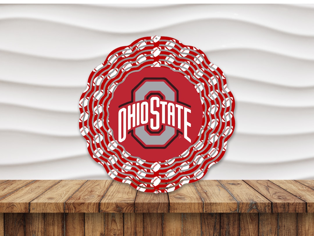 Ohio State Wind Spinner- Ohio State Buckeyes Decor - Metal Spinner ...