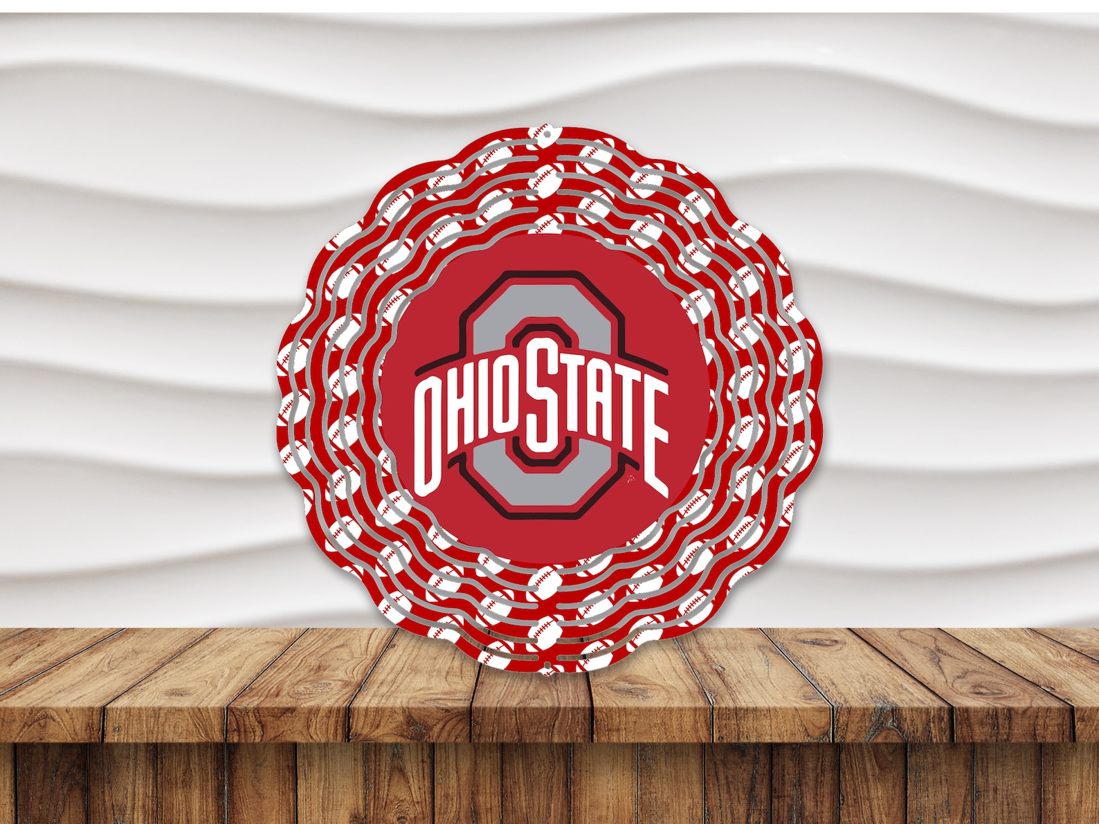 Ohio State Wind Spinner- Ohio State Buckeyes Decor - Metal Spinner ...