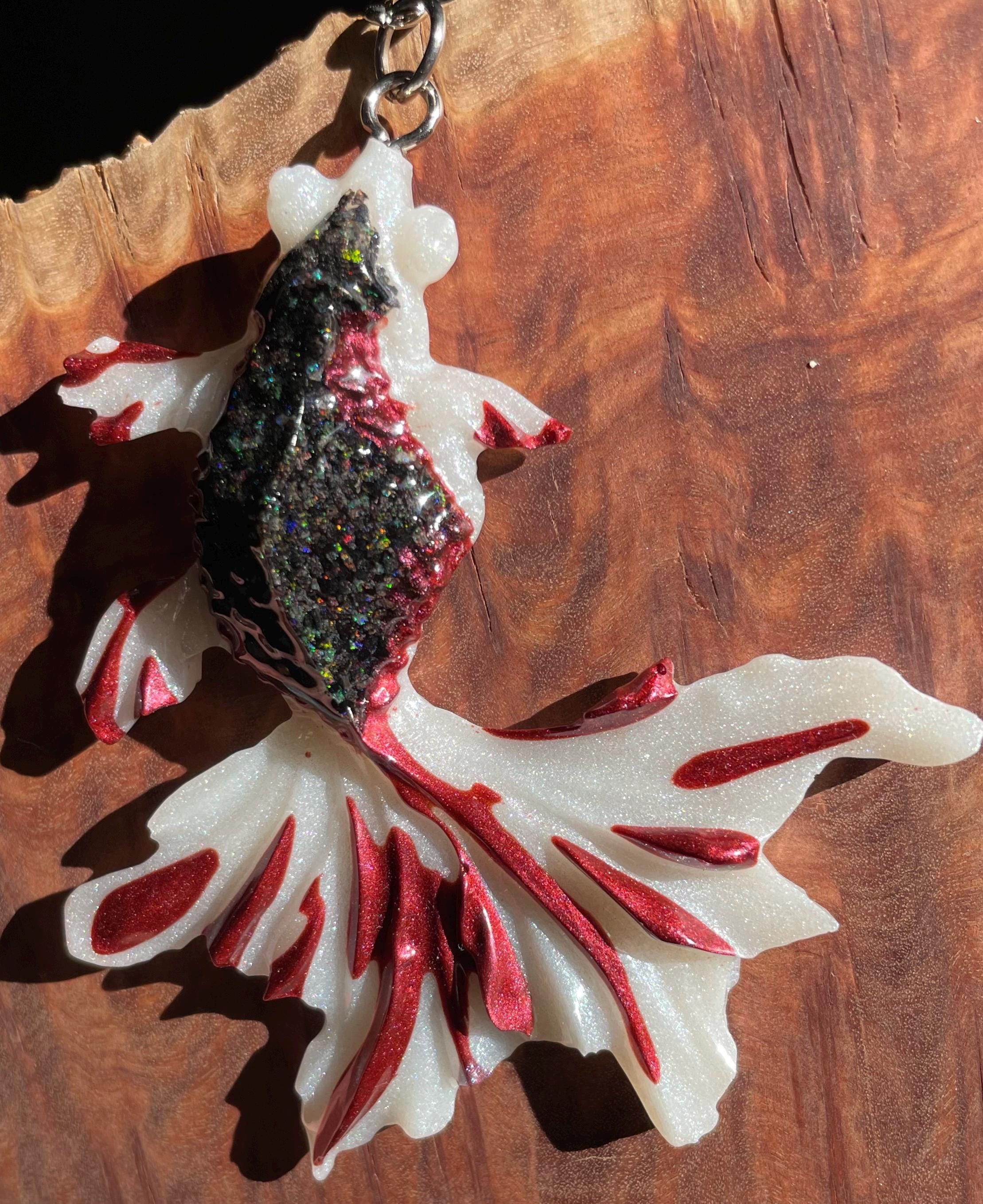 Stunning Australian Andamooka Matrix Opal Goldfish Keychain Charm - Etsy
