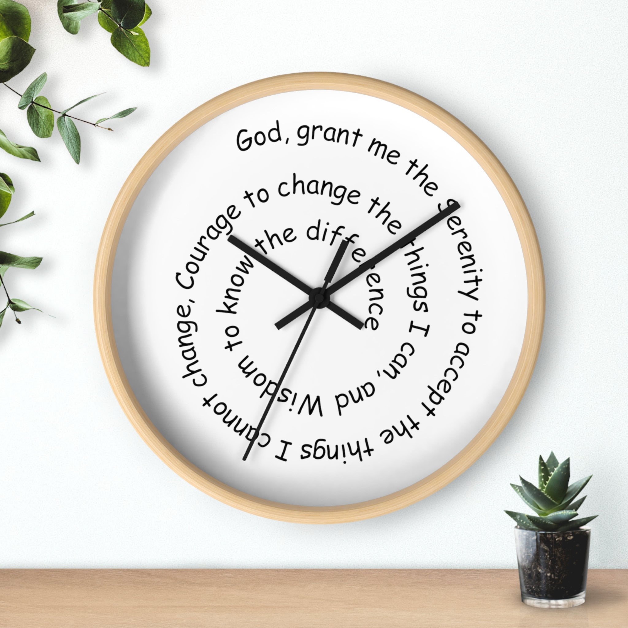 Serenity Prayer Wall Clock for Recovering Addicts Serenity - Etsy