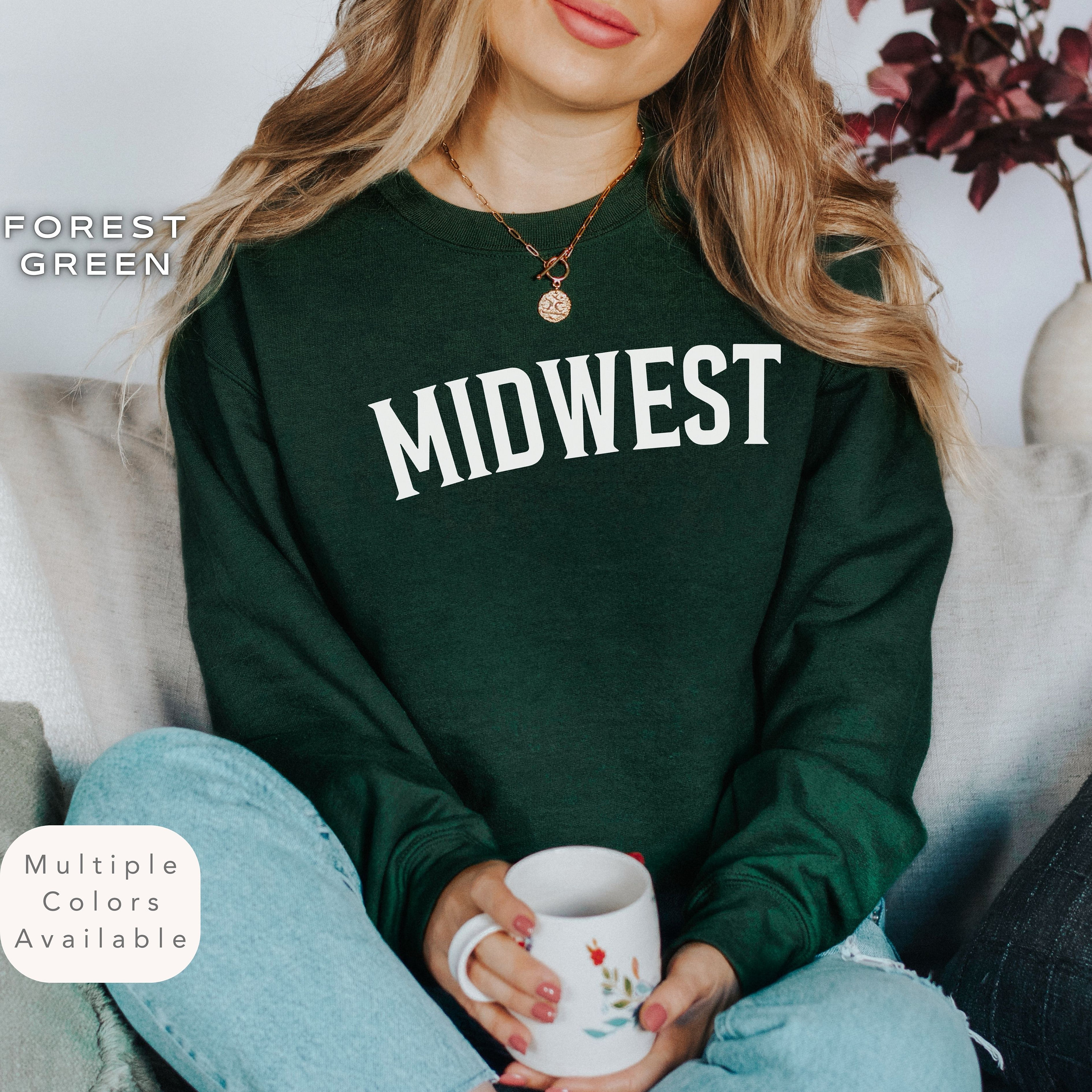 Cute Midwest Sweatshirt, Cozy Midwest Shirt, Nice Trendy Midwestern ...