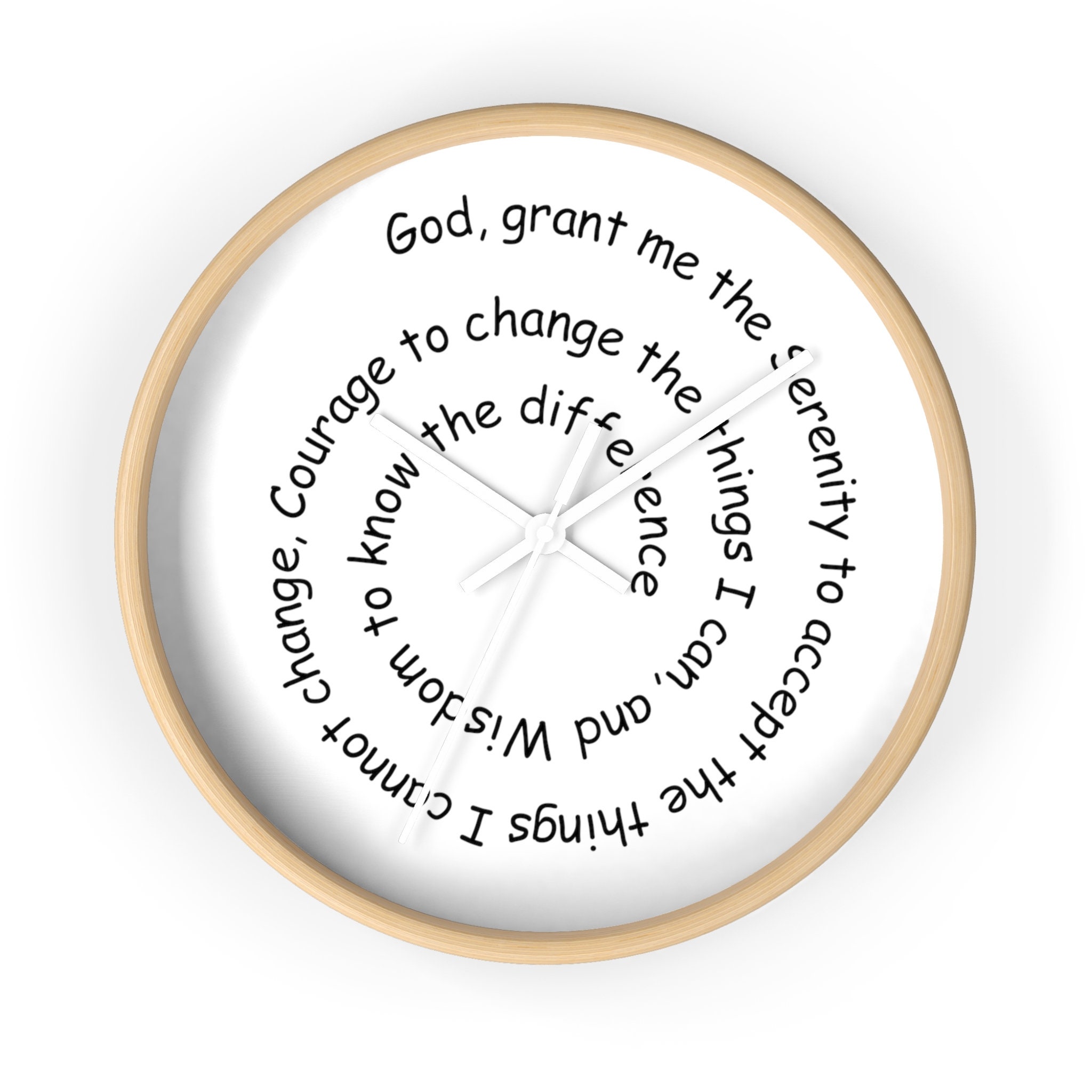 Serenity Prayer Wall Clock for Recovering Addicts Serenity - Etsy