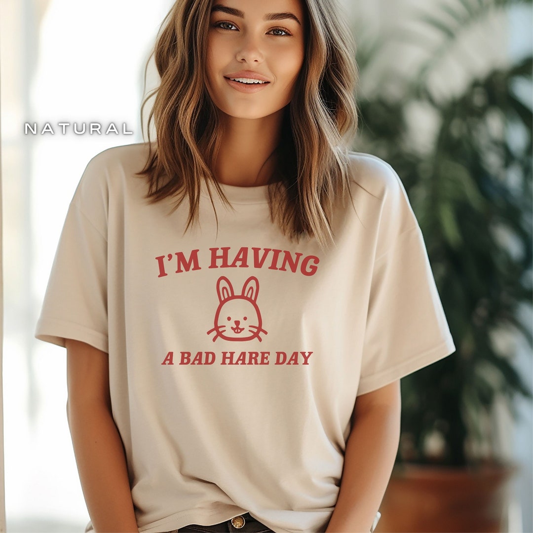 Funny Retro Bunny Graphic Shirt, Cute Vintage Rabbit Pun Tshirt, Silly ...