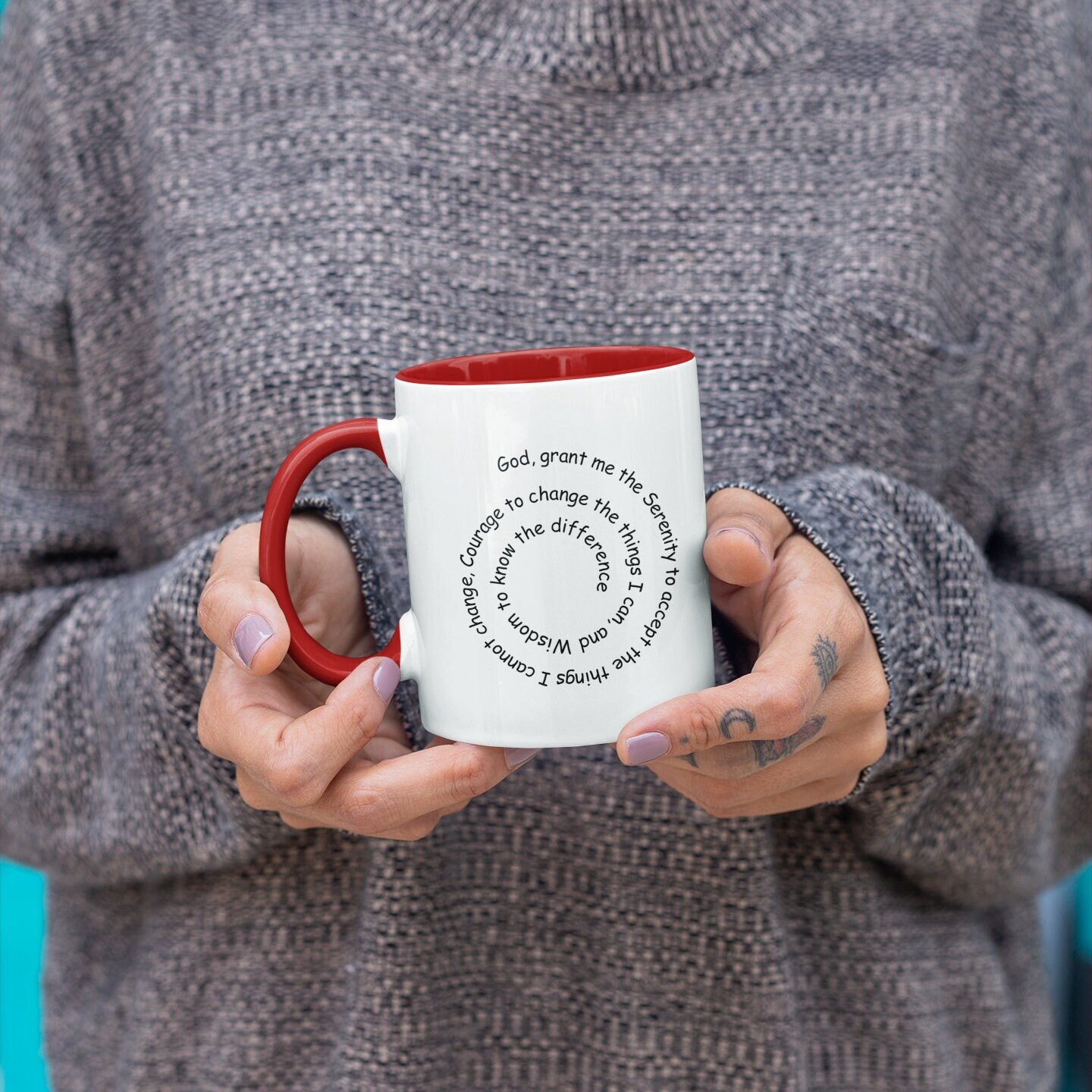 Serenity Prayer Mug for Recovering Addicts Serenity Prayer - Etsy