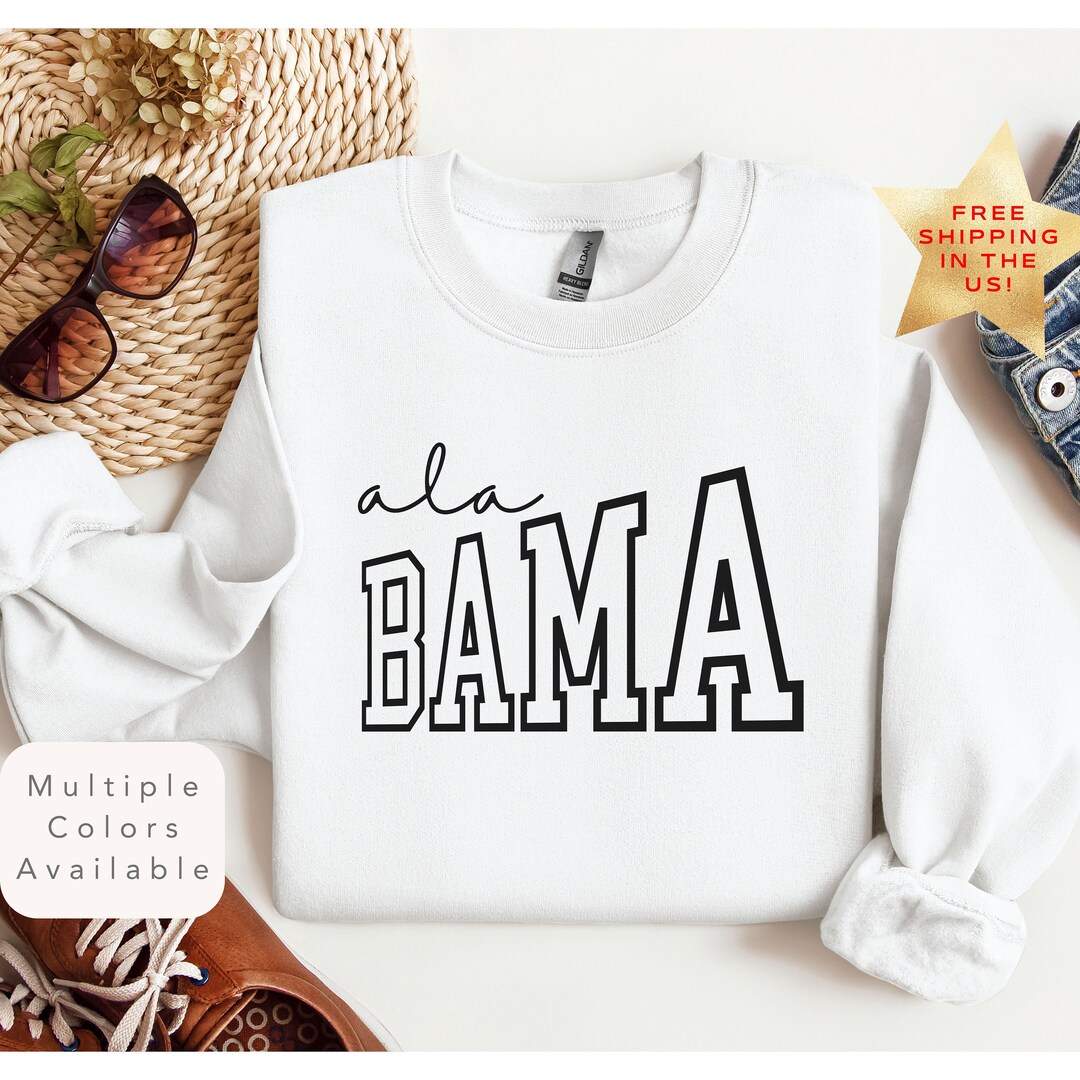 Womens Alabama Sweatshirt, Trendy Alabama Crewneck, Cozy Bama ...