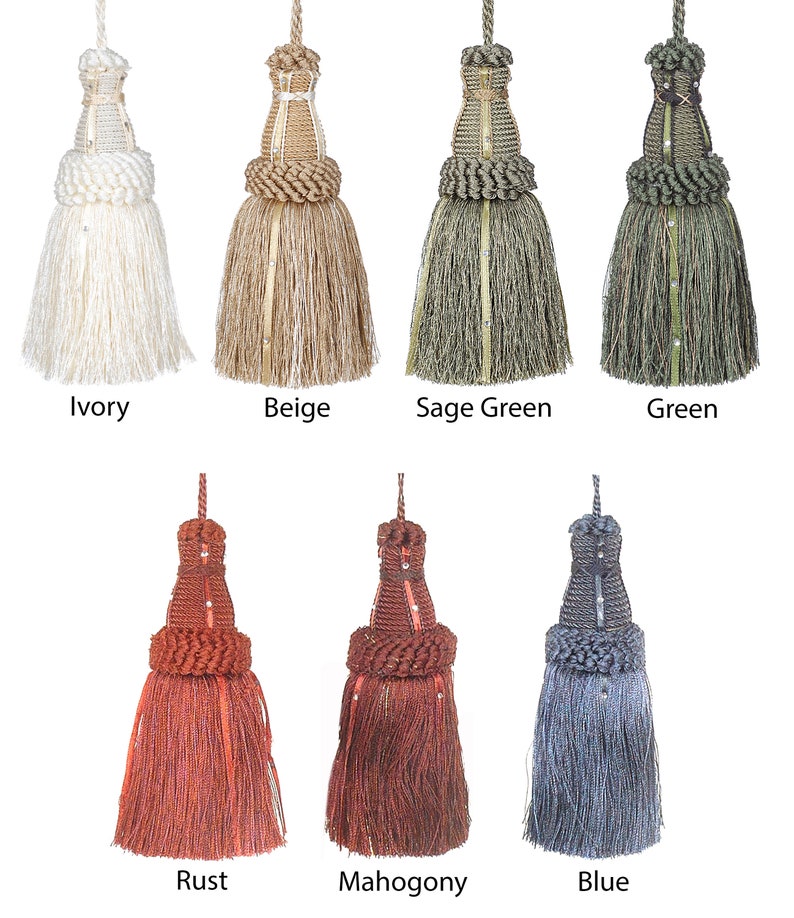 Handmade Vintage Style 6" Key Tassel Used to Embellish or Decorate ...