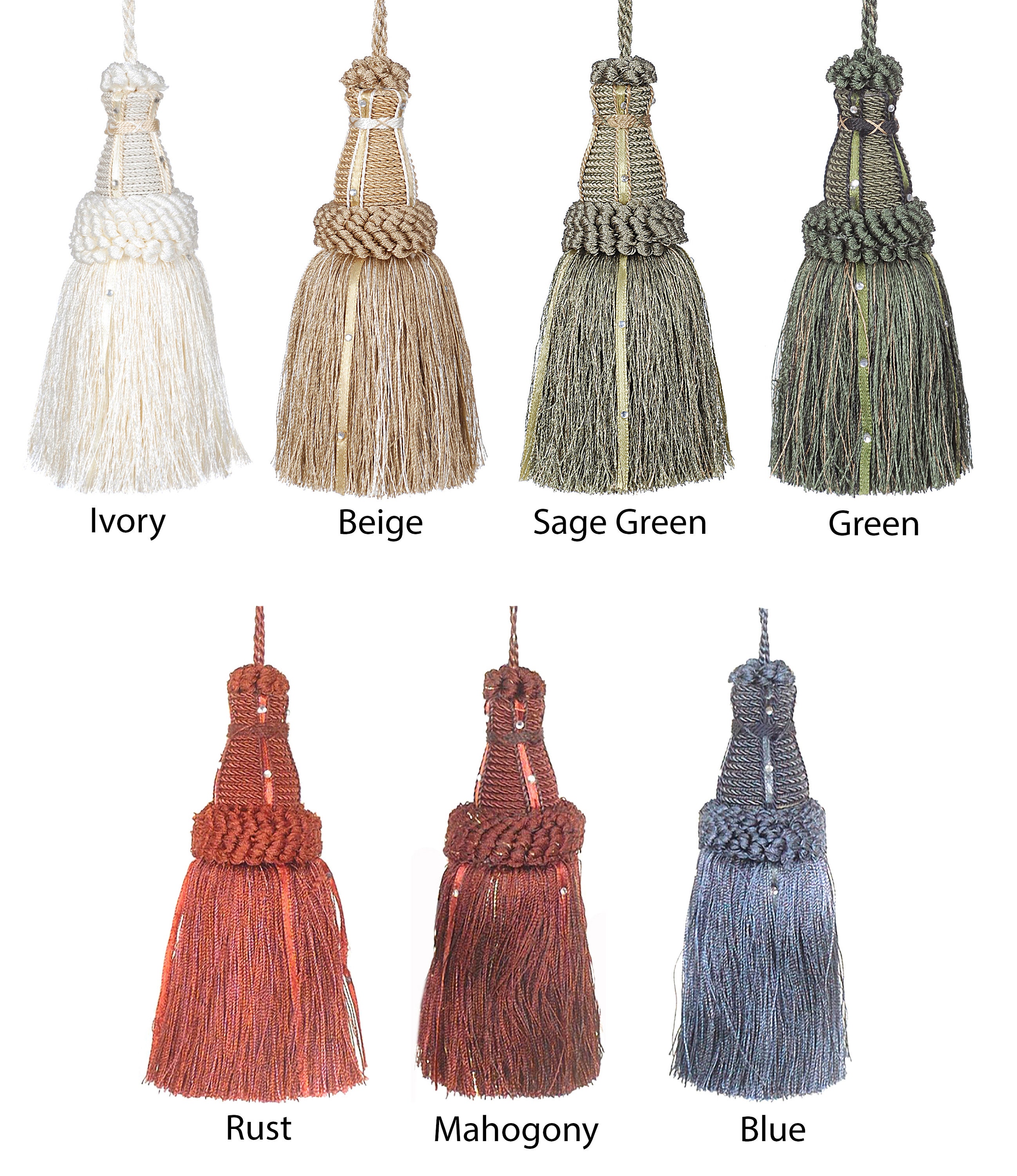 Handmade Vintage Style 6" Key Tassel Used to Embellish or Decorate ...