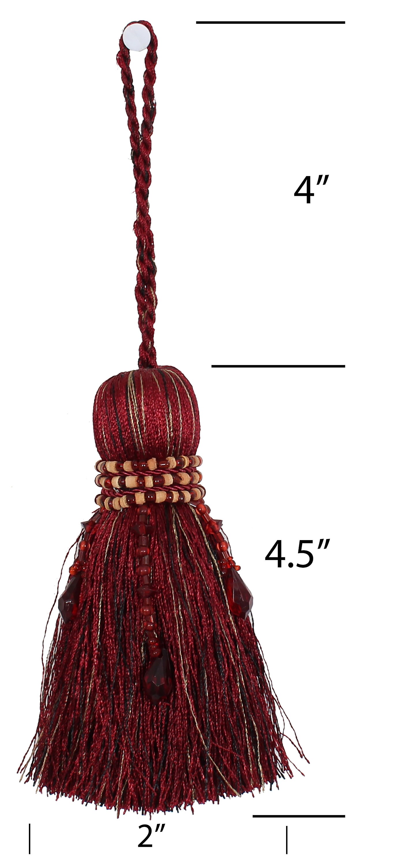 Handmade Vintage Style 4" Key Tassel Used to Embellish or Decorate ...