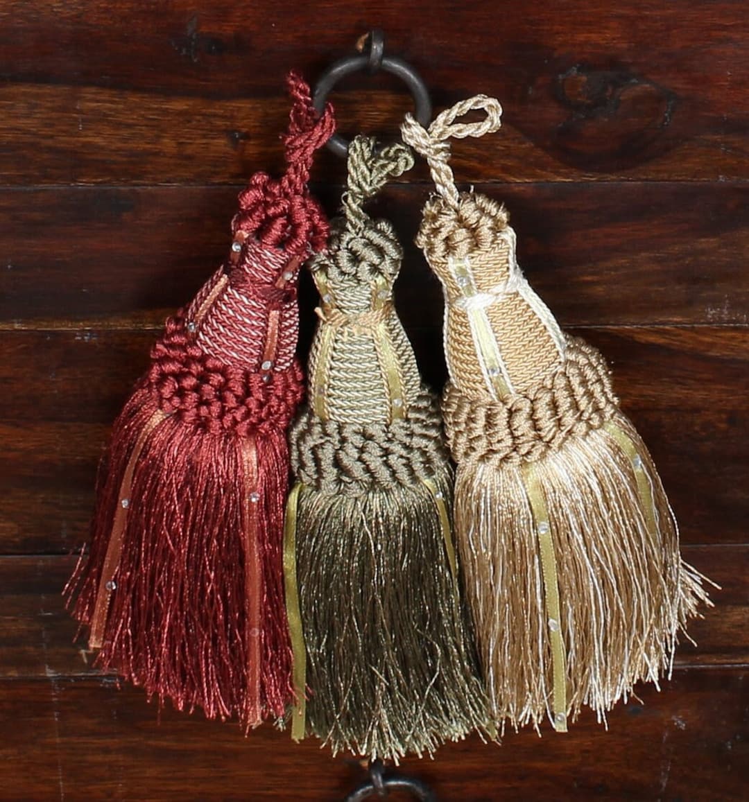 Handmade Vintage Style 6" Key Tassel Used to Embellish or Decorate ...