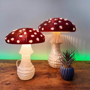 Shimmering Amanita Fungi Lamp | Fungus Light | Nature Decor - Etsy