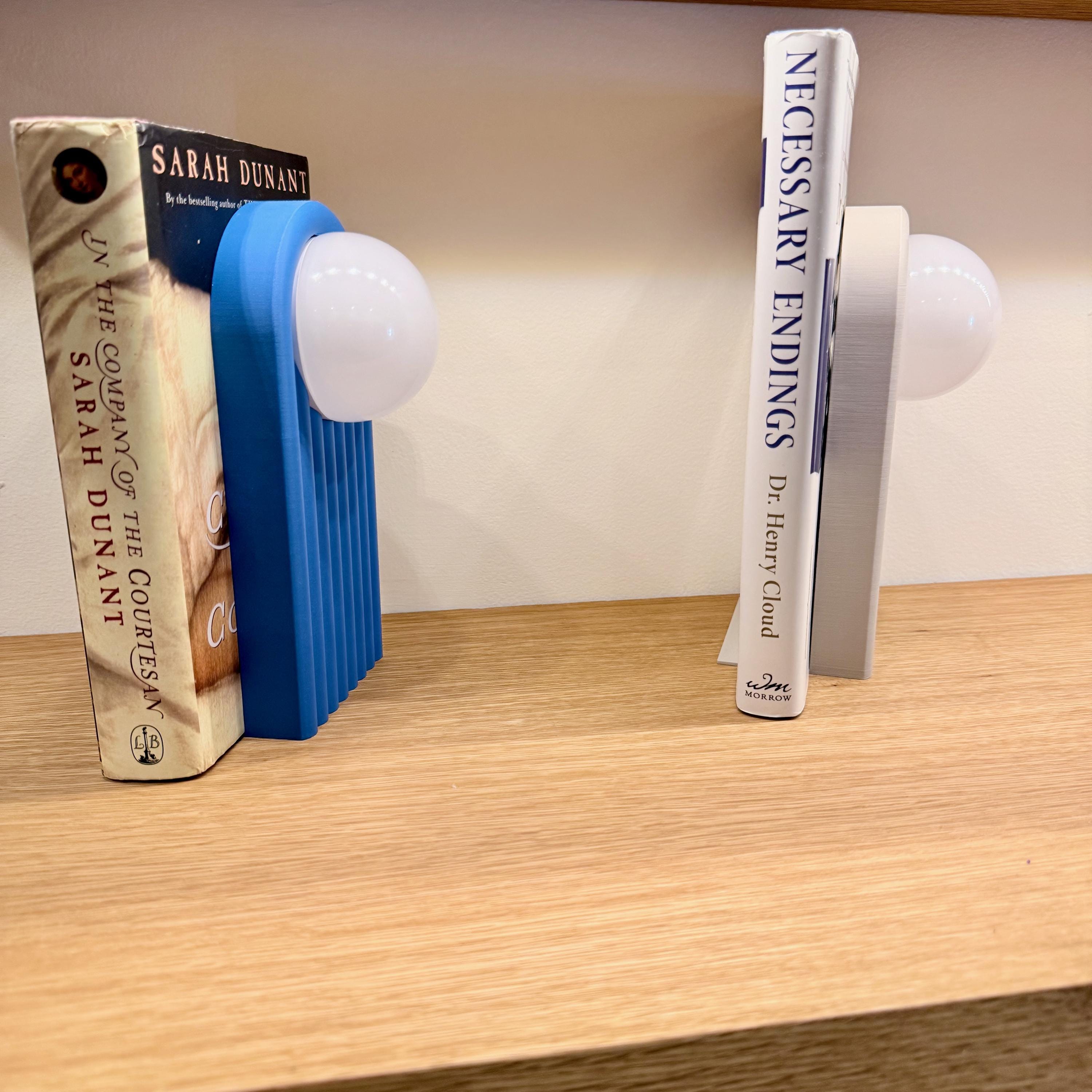 Mid-century Lighted Bookend | Rechargeable LED | Book Lover Gift ...