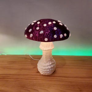 Shimmering Amanita Fungi Lamp | Fungus Light | Nature Decor - Etsy