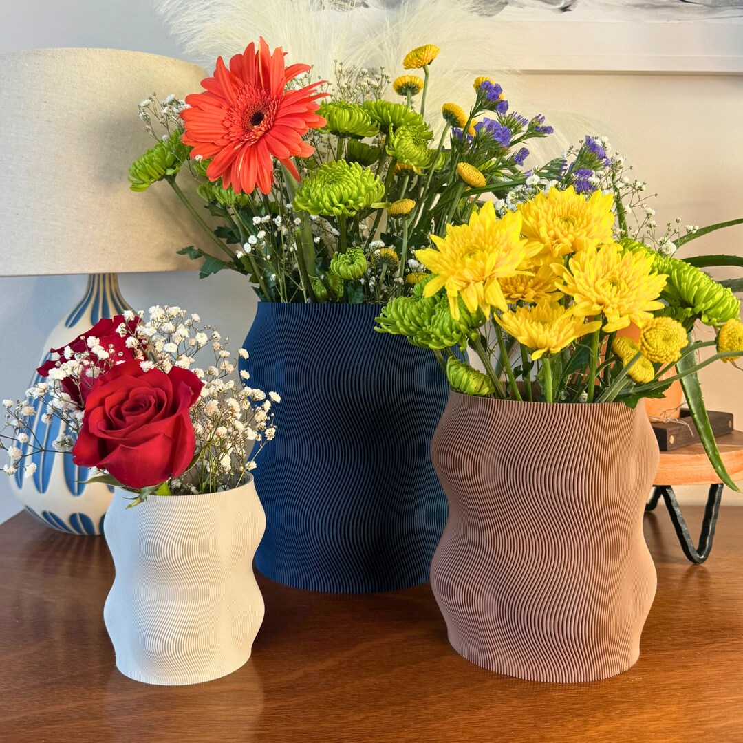 Curvy Planter: Modern Matte Color Collection With Drainage - Etsy