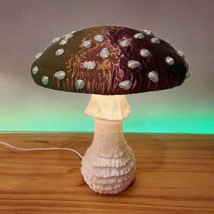 Shimmering Amanita Fungi Lamp | Fungus Light | Nature Decor - Etsy