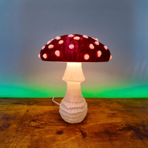 Shimmering Amanita Fungi Lamp | Fungus Light | Nature Decor - Etsy