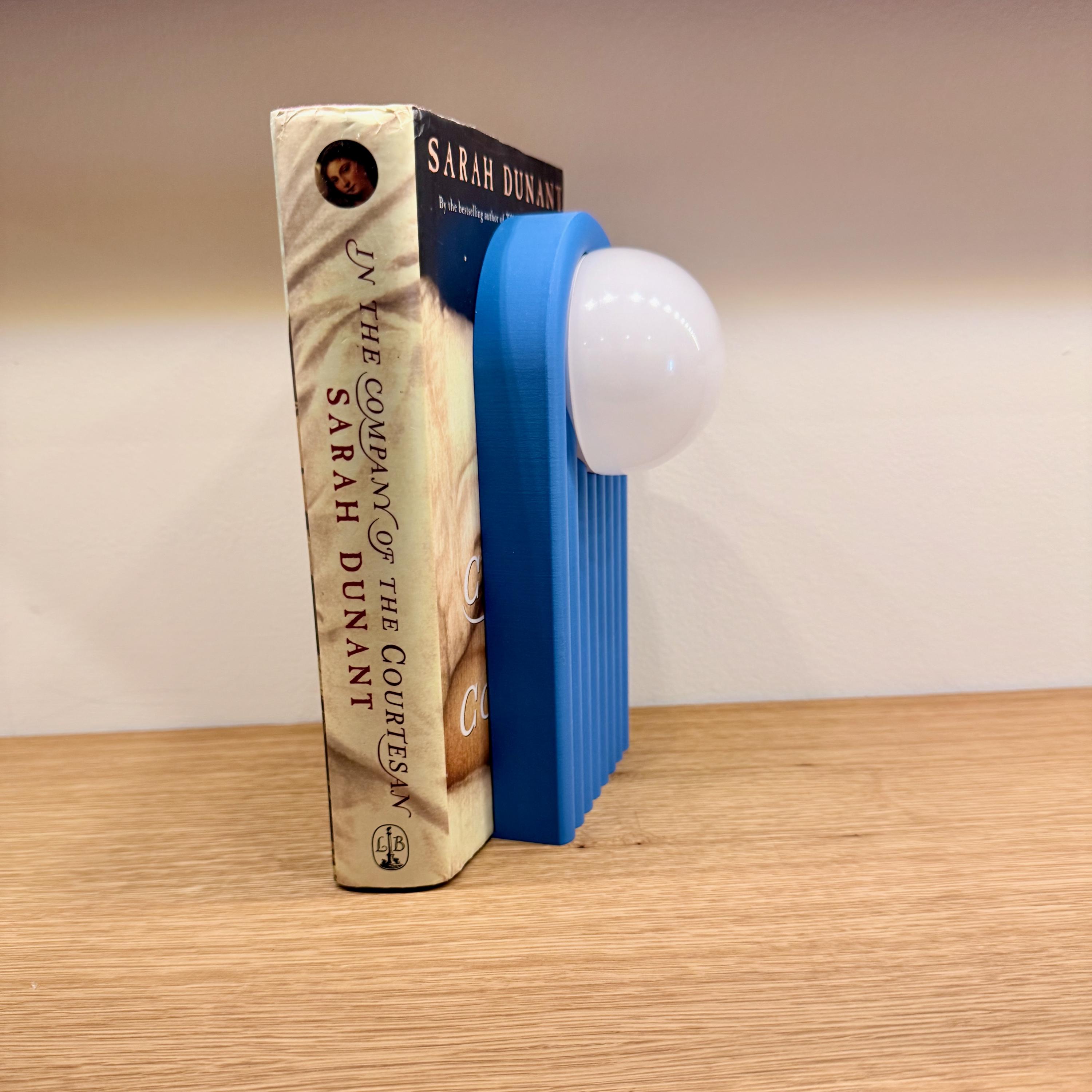 Mid-century Lighted Bookend | Rechargeable LED | Book Lover Gift ...