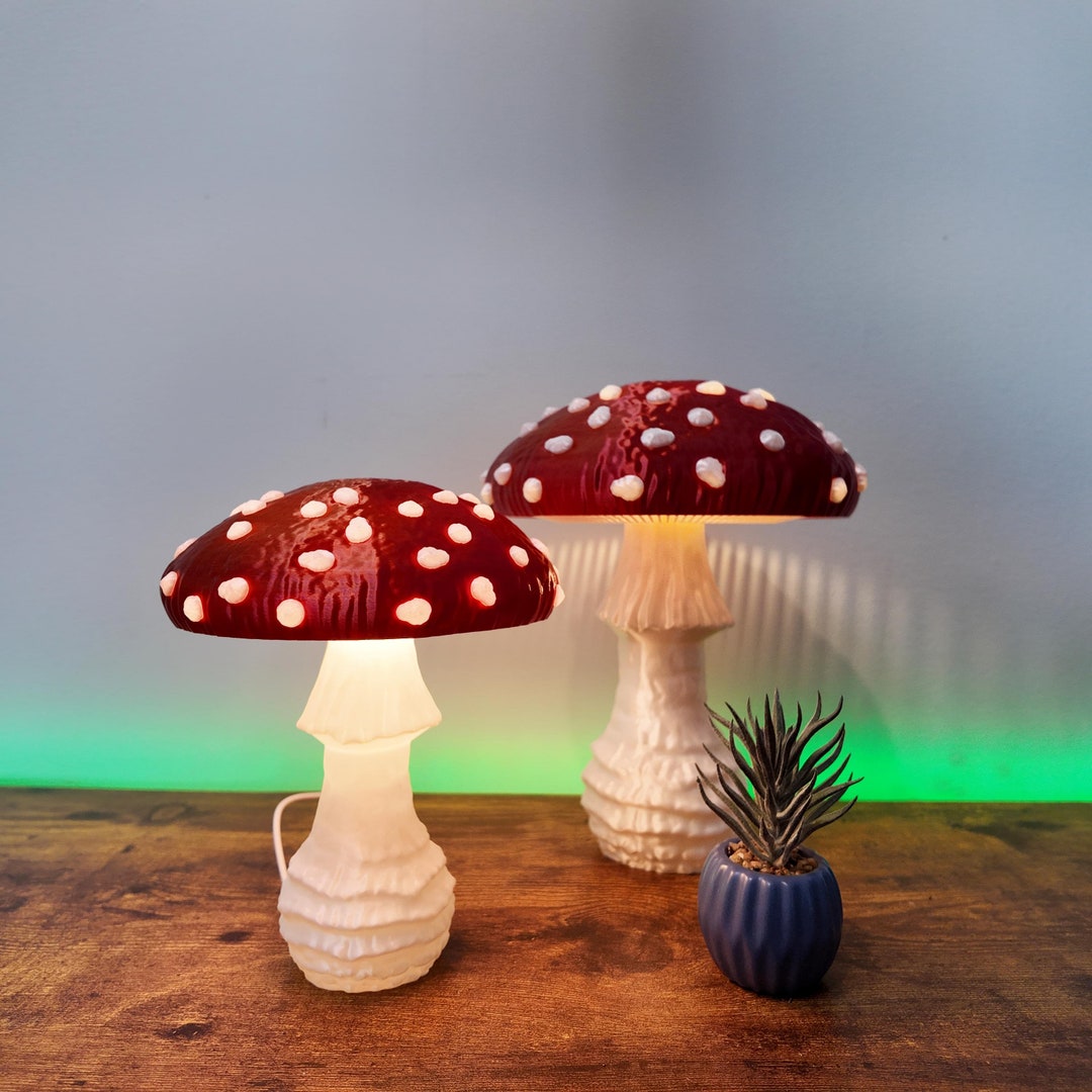 Shimmering Amanita Fungi Lamp | Fungus Light | Nature Decor - Etsy