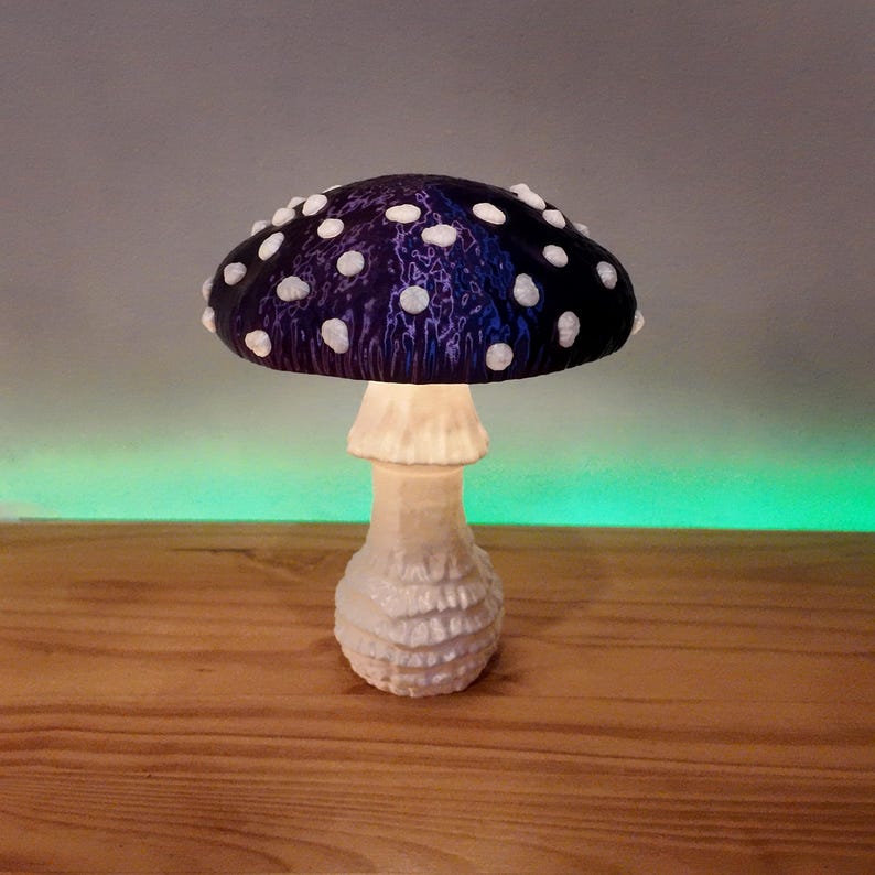 Shimmering Amanita Fungi Lamp | Fungus Light | Nature Decor - Etsy
