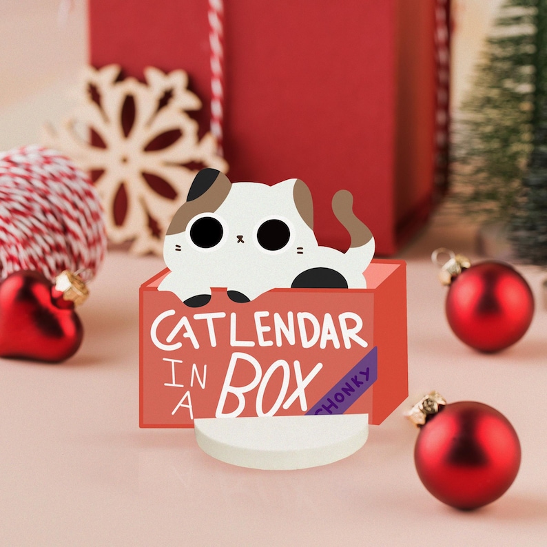 2026 Cat-lendar in A Box , Desk Calendar Cat , New Year Calendar, Cat ...
