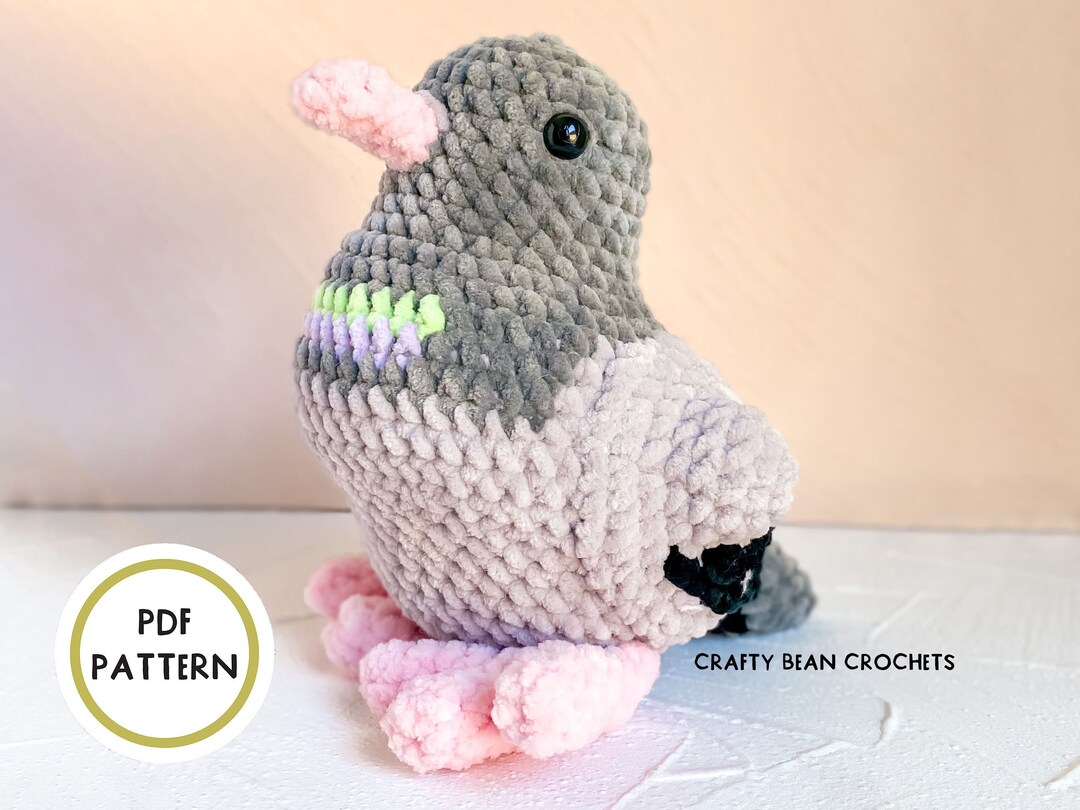 Plush Pigeon Crochet Pattern Pedro the Pigeon Amigurumi PDF - Etsy