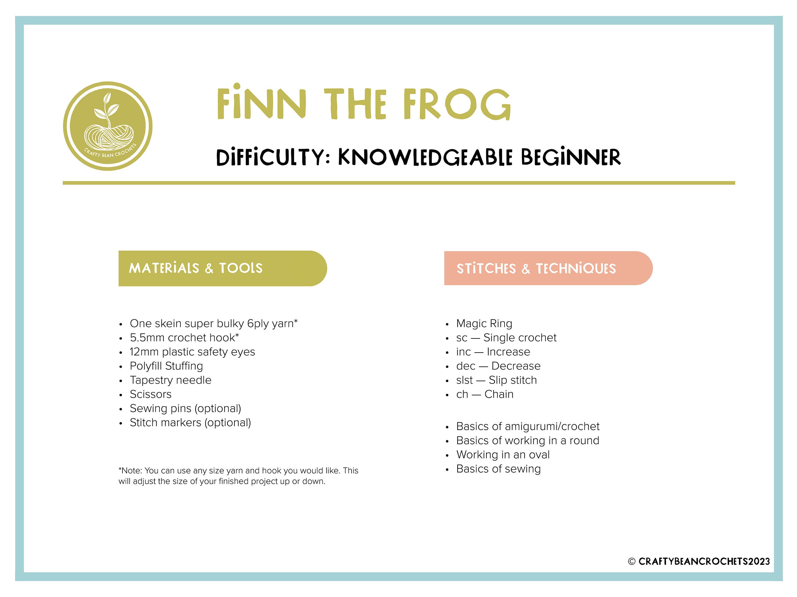 Cute Frog Crochet Pattern, Finn the Frog Amigurumi PDF Pattern by ...