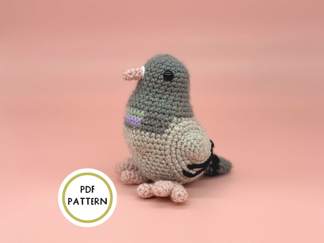 Pigeon Crochet Pattern, Pedro the Pigeon Amigurumi PDF Pattern by ...