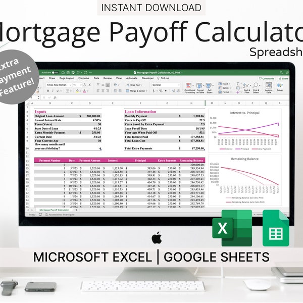 Excel Template Payment - Etsy