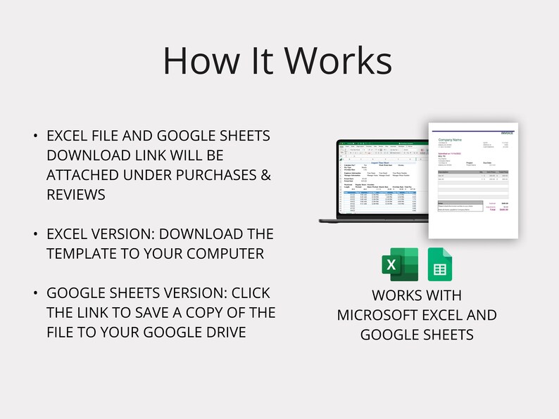 Invoice & Timesheet Templates for Microsoft Excel/google Sheets ...