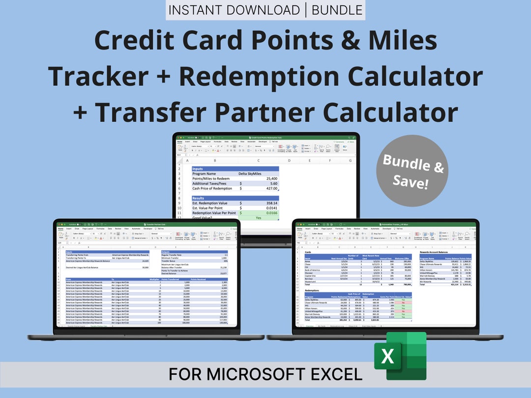 Credit Card Points Tracker, Transfer Partner Calc, Redemption Calc ...