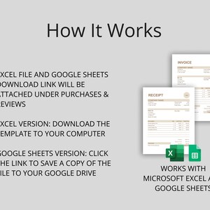 Invoice & Receipt Templates for Microsoft Excel/google Sheets ...
