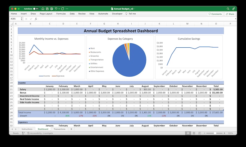 Custom Spreadsheet for Microsoft Excel - Personalized Spreadsheet ...