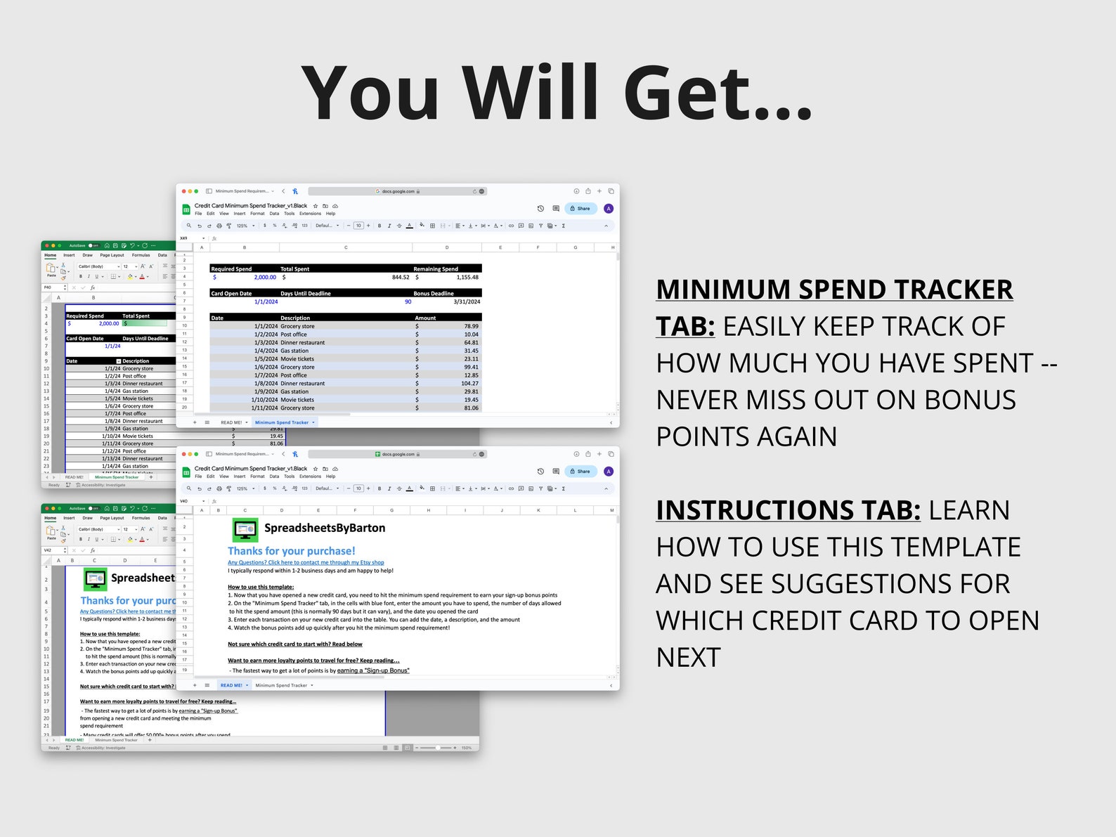 Credit Card Minimum Spend Requirement Tracker - Credit Card Points ...