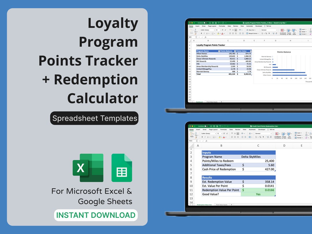 Loyalty Program Points Tracker & Redemption Calculator for Credit Card ...