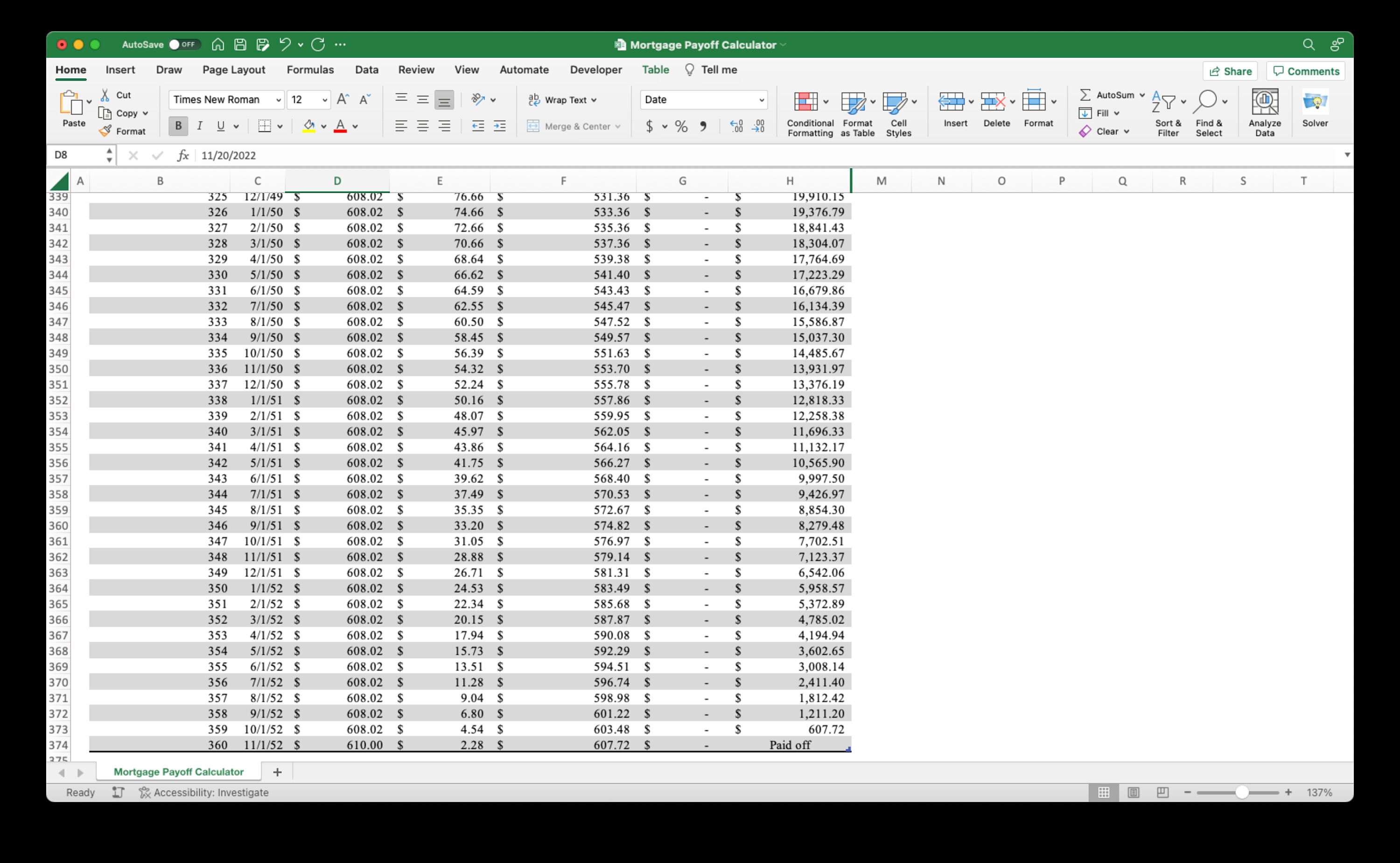 Early Mortgage Payoff Calculator Spreadsheet (green) - Mortgage Tracker ...