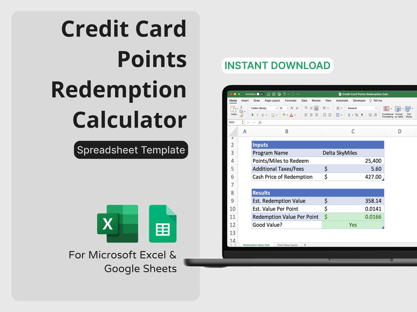 Credit Card Points Redemption Calculator - Travel Hacking Spreadsheet ...