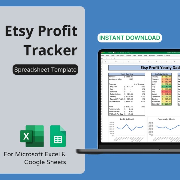 Excel Template Pod - Etsy