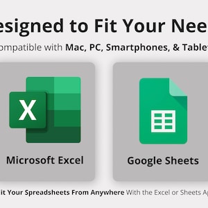 Custom Spreadsheet for Microsoft Excel - Personalized Spreadsheet ...