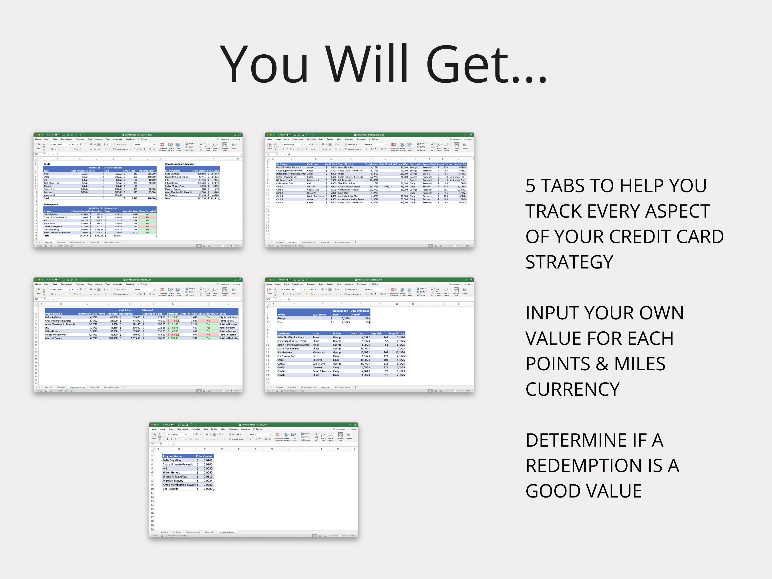 Credit Card Points & Miles Tracker - Travel Hacking Spreadsheet ...