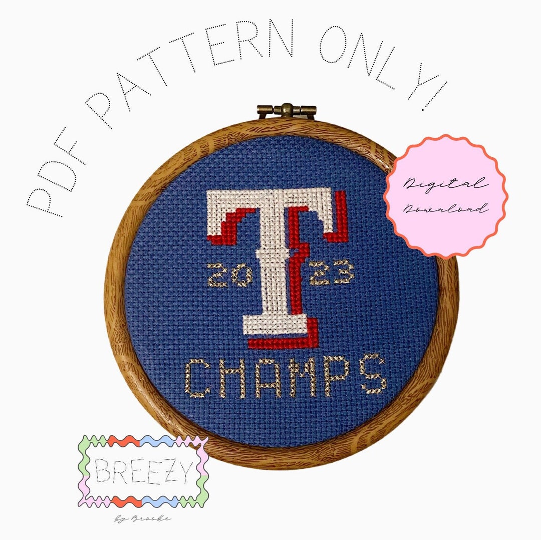 Texas Rangers 2023 World Series Champions Cross Stitch Pattern (digital ...