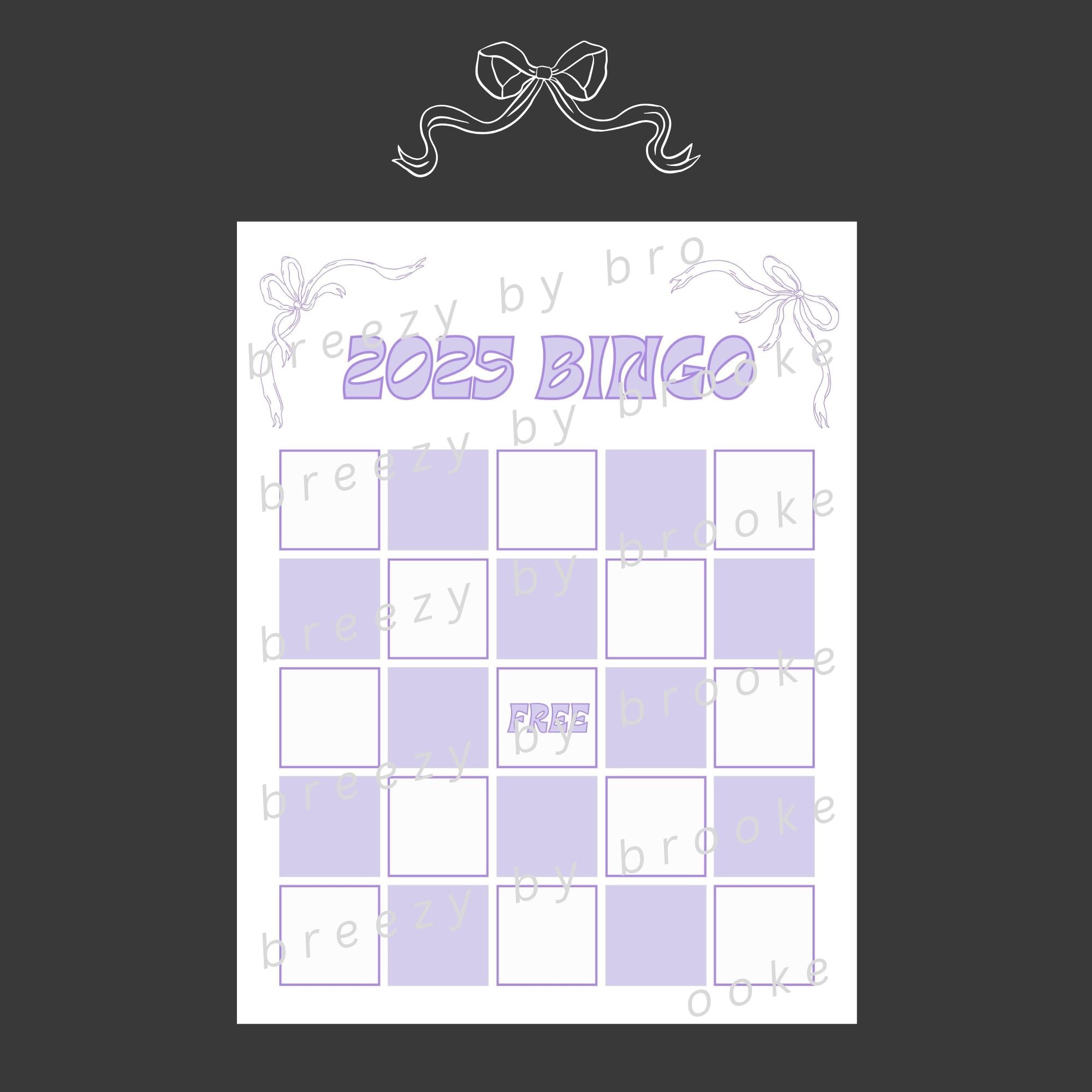 2025 Bingo Card (printable Digital Download - Blank/fillable) New Year ...