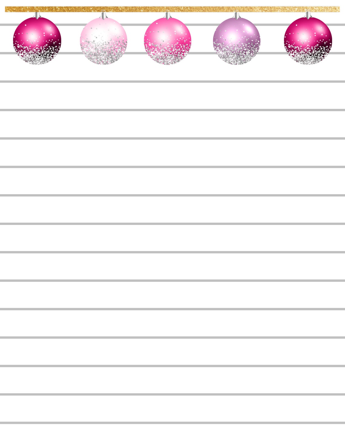 Printable Christmas Stationery,christmas Letter,christmas Decor ...